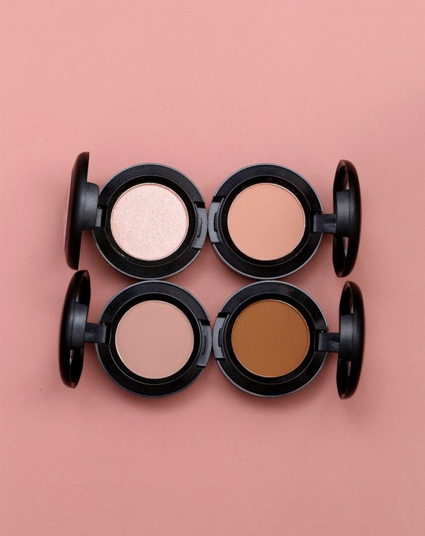 The MAC Throwback Eye Shadows in Kid, Uninterrupted, Tete-A-Tint and ...